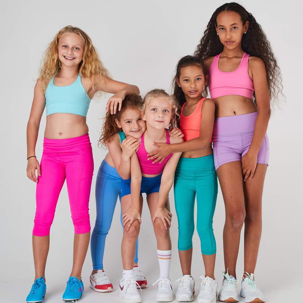 Girls Activewear - Personalised hoodies Leggings, Shorts and Crop Tops ...