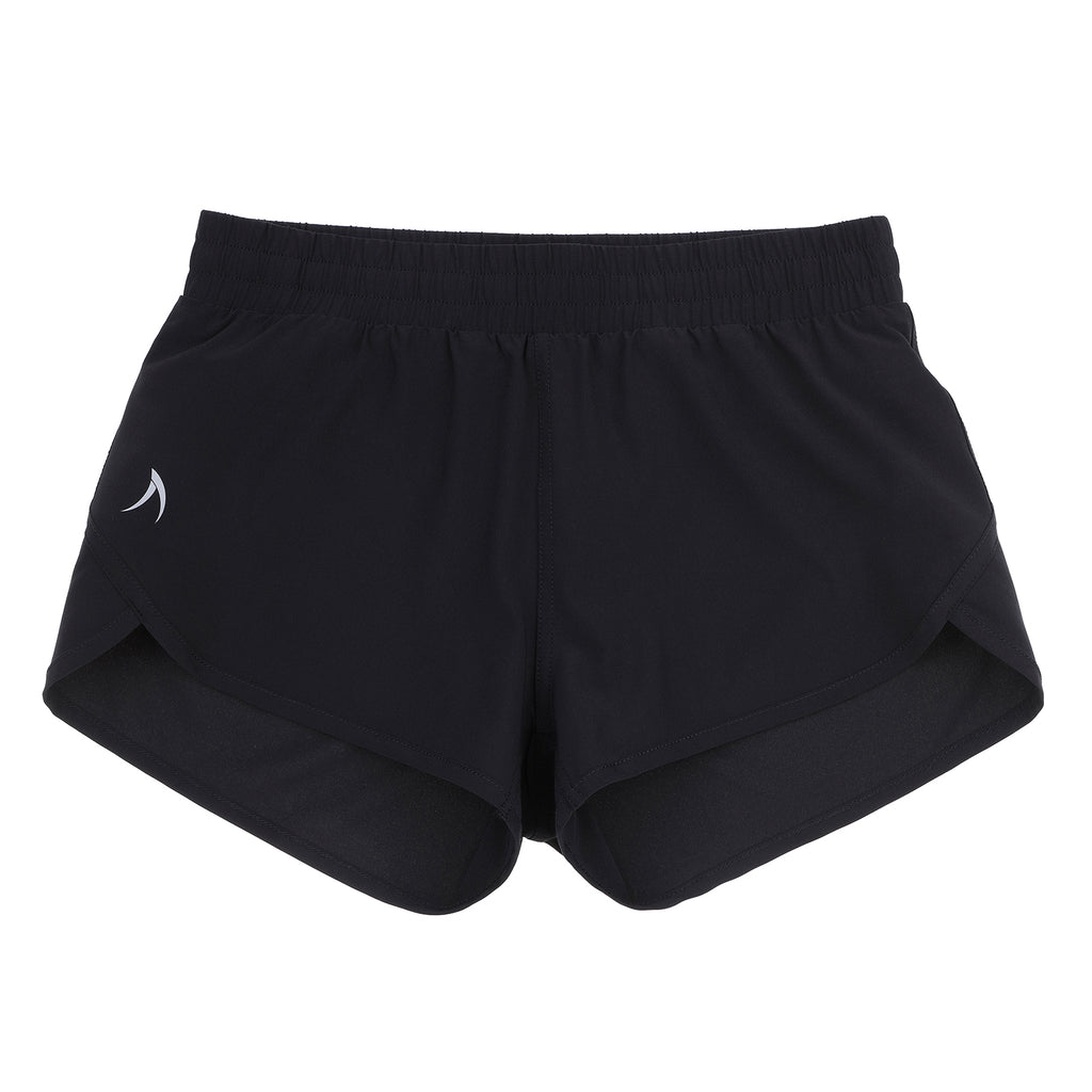 SuperlightblackrecycledfibregirlssportsrunningshortsbySASACTIVE ...